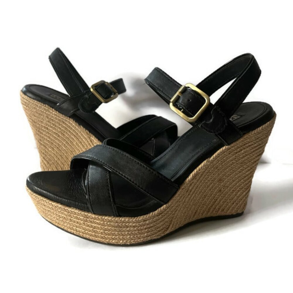 Ugg Espadrille Platform Wedge Sandals - Gem